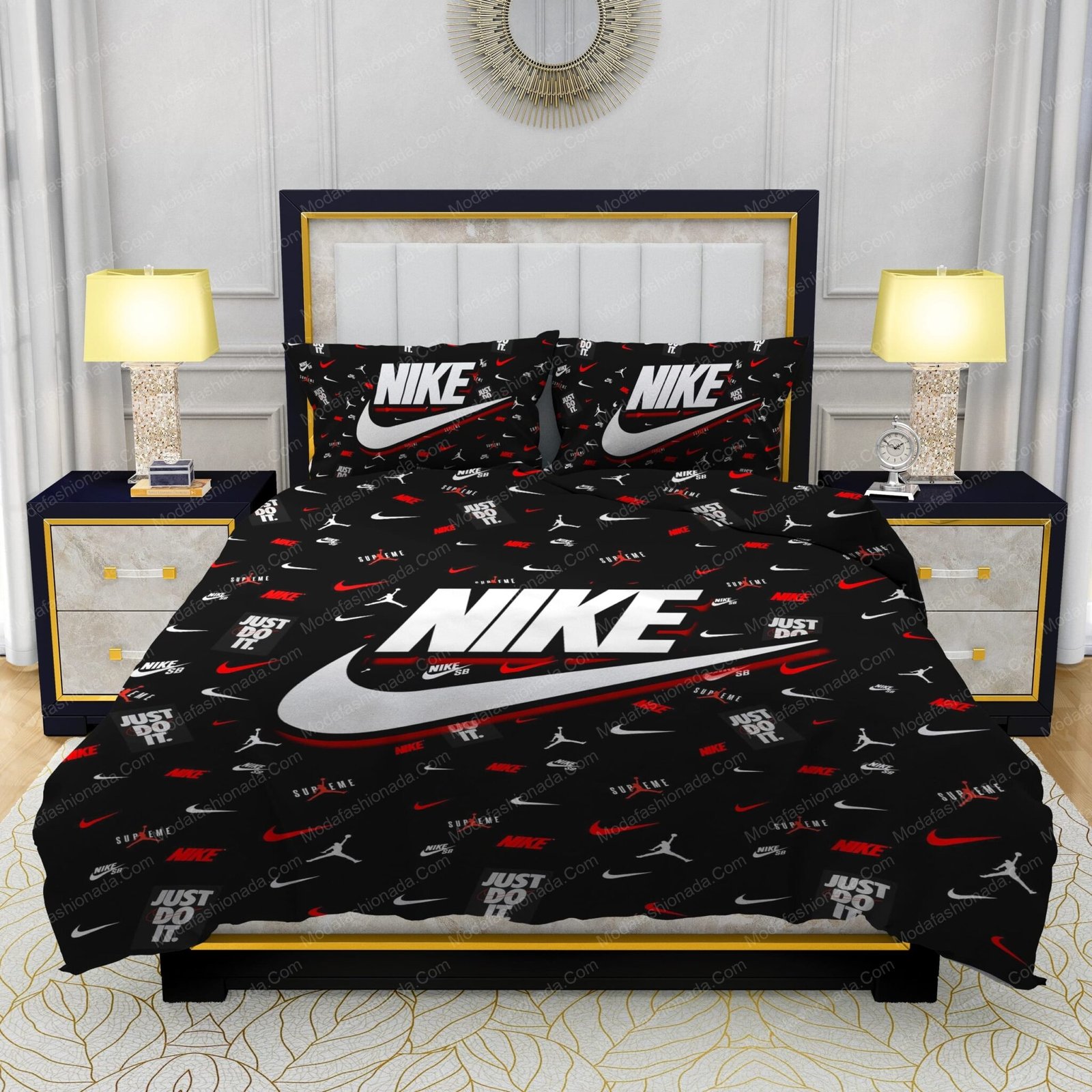 Buy Famous Nike Air Jordan Just Do It Supreme Bedding Sets Bed Sets ...