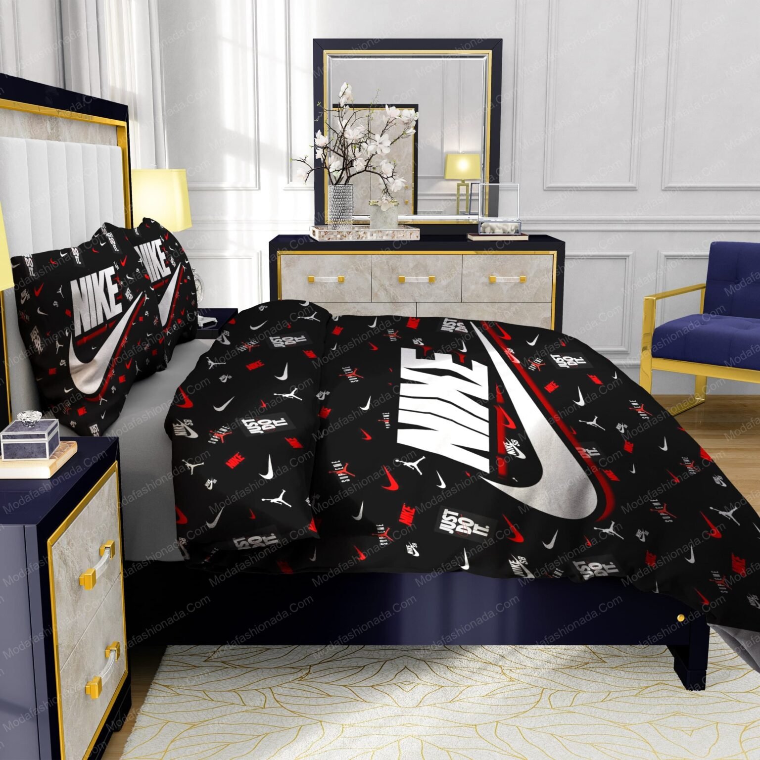 Buy Famous Nike Air Jordan Just Do It Supreme Bedding Sets Bed Sets ...