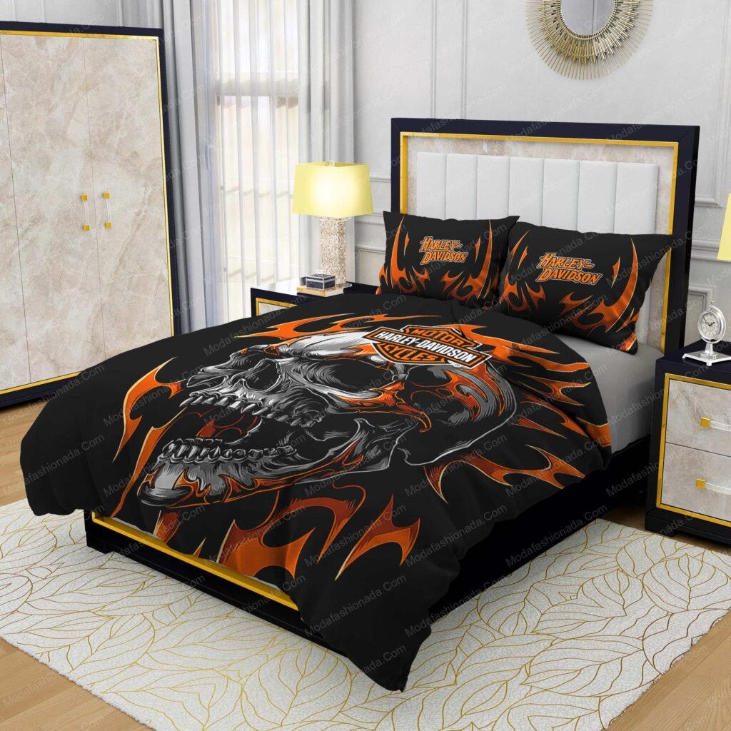 Buy Harley-Davidson Skull Tribal Bedding Sets Bed Sets, Bedroom Sets ...