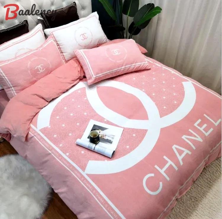 Chanel pinky new hot logo luxury brand high-end bedding sets, bedroom ...