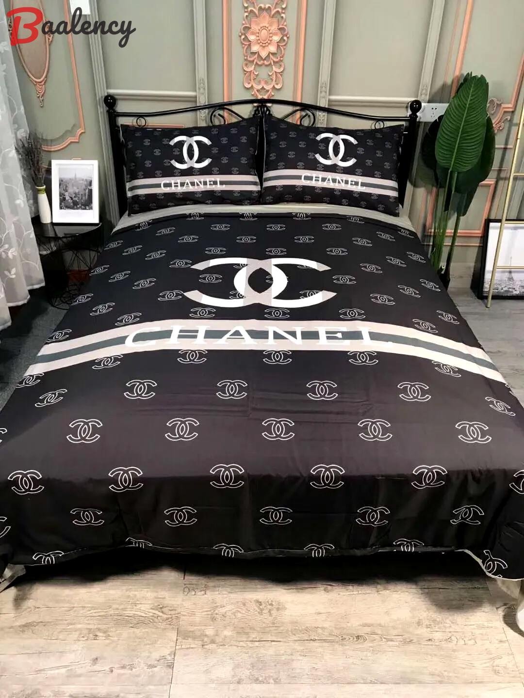 Chanel black new bedding 3d printed bedding sets quilt sets duvet cover ...